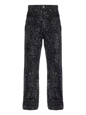 ALLSAINTS Blake Animal-print Jeans - Black