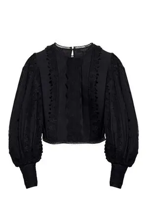 ALLSAINTS Hart Balloon-sleeve Top - Black