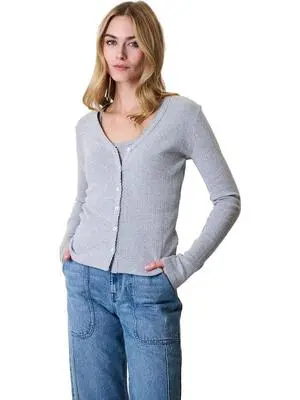 MAREA Marea Pointelle Cardigan Grey
