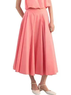 MANGO Flared Midi Skirt