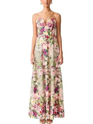 ELLIATT Flora Gown - Nude Multi Floral