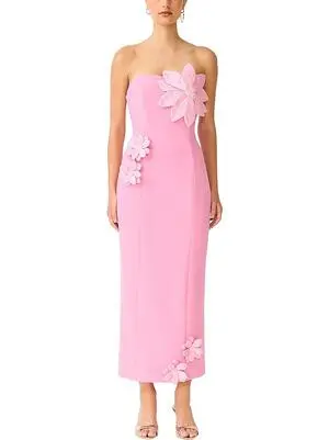 Elliatt Remix Floral Embroidered Midi-Dress In Neutral - 30% Off |  Editorialist