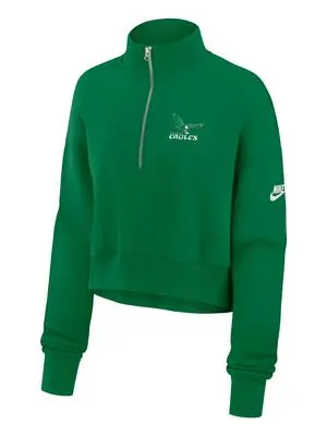 Nike Philadelphia Eagles Phoenix Nfl Quarter-zip Crew - Green