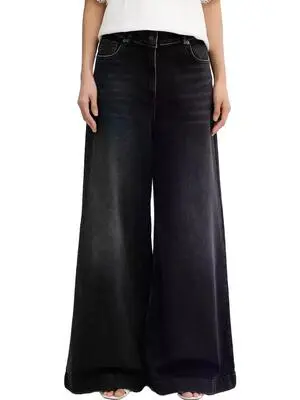 TWINSET Wide-leg Jeans - Black