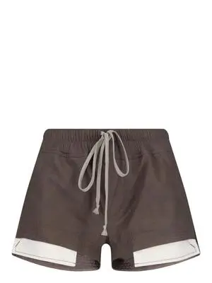 Rick Owens Lambskin Shorts - Brown
