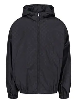 Gucci Jacquard 'gg' Nylon Jacket - Black