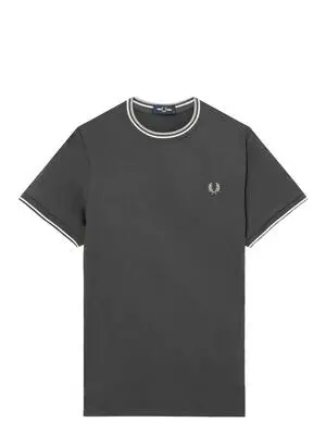 Fred Perry Logo-embroidered T-shirt - Grey