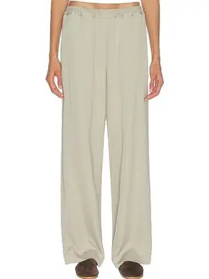 THE ROW Silk Wide Leg Pants - Cloudy Beige