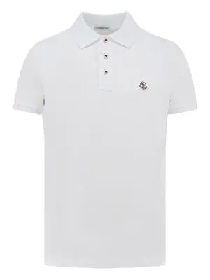 Moncler Cotton Polo Shirt - White