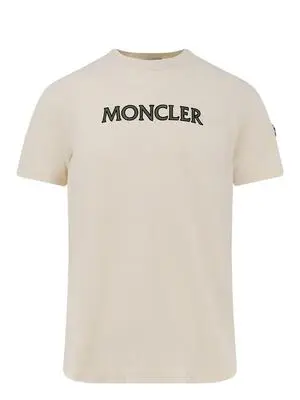 Moncler Cotton Tshirt - Beige