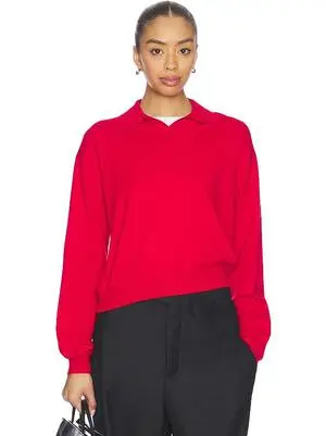 EAVES Whinifred Knit Polo - Red