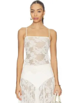 Bardot Hildie Sheer Lace Cami - Light Beige