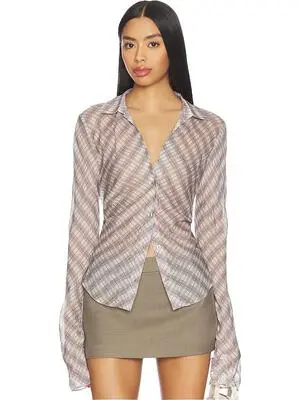EAVES Vienna Top - Lavender Plaid