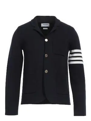Thom Browne THOM BROWNE Virgin Wool & Nylon Knitted Blazer Blue