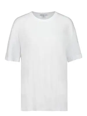 JAMES PERSE Oversized Fit Crepe Jersey Cotton T-shirt - White