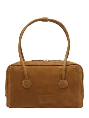 MARGESHERWOOD Soft Boston Shoulder Bag Chestnut Nubuck