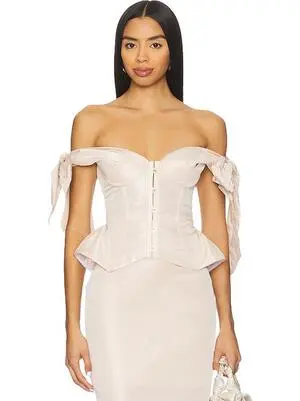 MARIA LUCIA HOHAN Medana Bridal Top - Nude