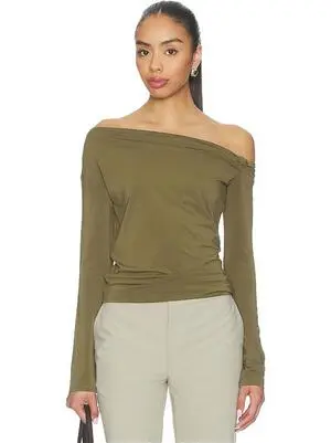 EAVES Jayne Off Shoulder Top - Olive