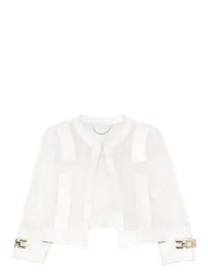 TIMOTEA Chain-detail Jacket - White