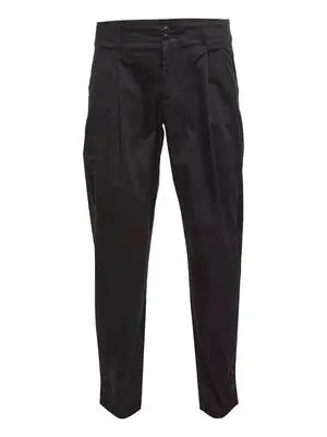 Emporio Armani Pleat-detail Trousers - Black