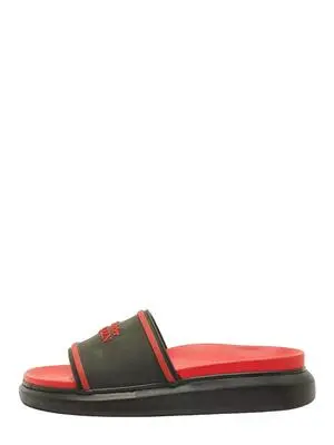 Alexander McQueen Rubber Logo Slides - Black