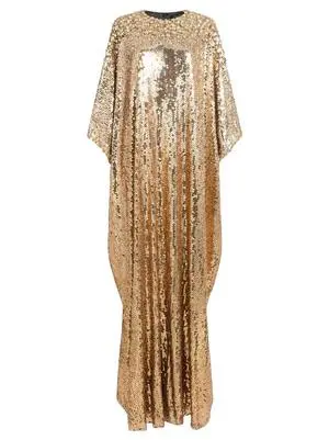 Jenny Packham Fontaine Sequin-embellished Maxi Dress - Bronze