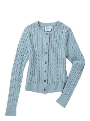 Callahan Valerie Cable Knit Cardigan Sky