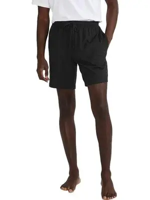 LANDS' END Knit Jersey Pajama Shorts - Black