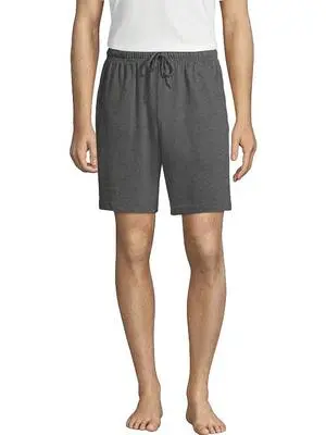 LANDS' END Knit Jersey Pajama Shorts - Charcoal Heather