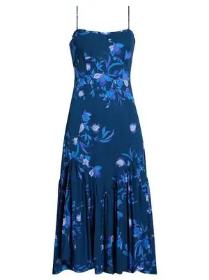 SUGARLIPS Niva Floral Midi Sundress - Navy-blues