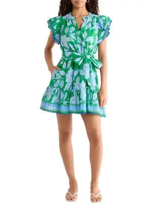 SUGARLIPS SUGARLIPS Eriny Verbena Floral Cotton Dress