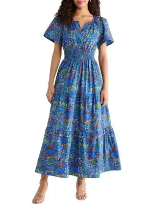 SUGARLIPS Haylie A-line Dress - Cobalt-combo