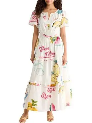 SUGARLIPS Haylie A-line Dress - Ivory-multi