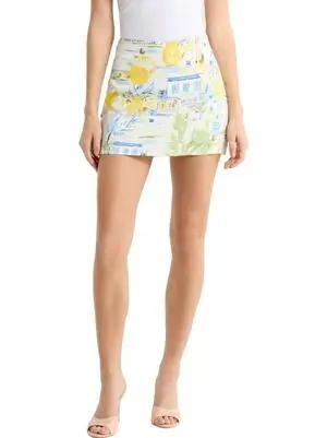 SUGARLIPS High Waist Mini Skirt - Blue-multi