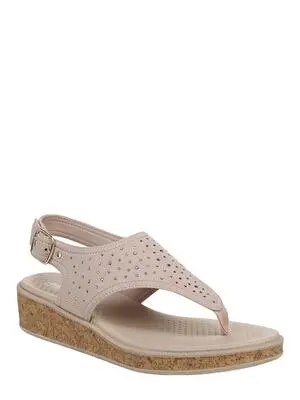 LIFESTRIDE Beachybright Wedge Sandal - Barely Beige