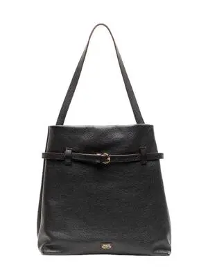 FRANCES VALENTINE Charlie Leather Shoulder Bag - Black