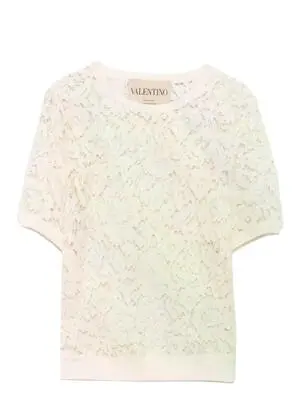 Valentino Garavani Lace Knitwear - Neutrals