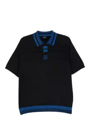 Paul Smith Striped Polo Shirt - Black