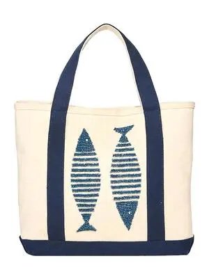 Aqua Mini Canvas Tote - Blue