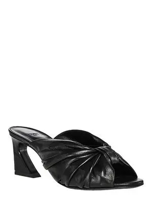 Fendi Lucida Leather Mules - Nero