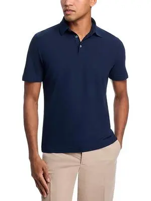 SLOWEAR Ice Cotton Short Sleeve Polo Shirt - Navy