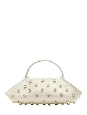 Altuzarra Origami Mini Crystal-studded Handbag - Ivory/crystal