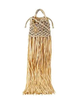 Kurt Geiger Kensington Mini Macrame Shoulder Bag - Dark Beige