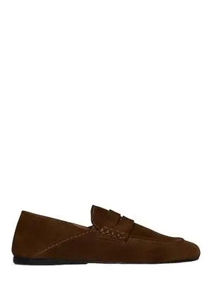 Sandro Sailor Suede Loafer Flats - Brown