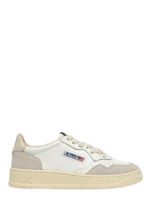 AUTRY Medalist Leather Low-top Sneakers - White/pelican