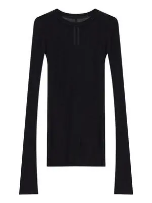 Rick Owens Ribbed Long Sleeve T-shirt - Black