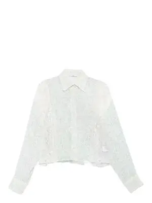 Ermanno Scervino Floral Lace Shirt - Green