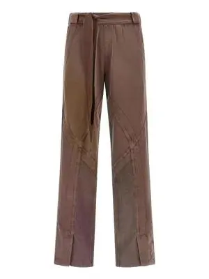 Attico Panelled Split Trousers - Brown