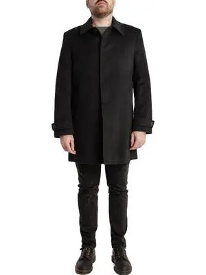 1982 Cashmere Single-breasted Tailored Coat - Black
