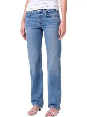 AGOLDE Low Rise Slim Fit Full Length Jeans - Downtown